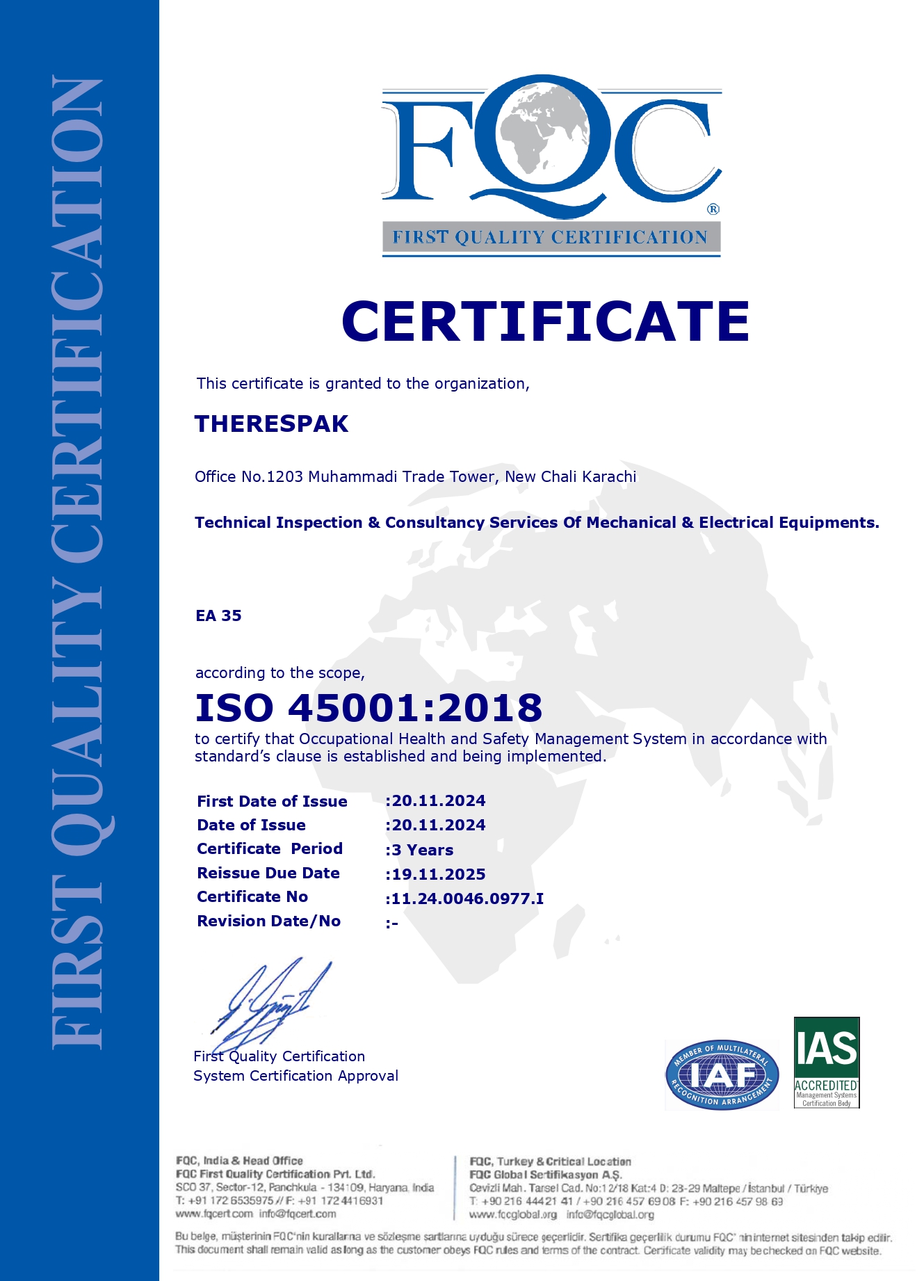 Safety Objectives - The Res Pak